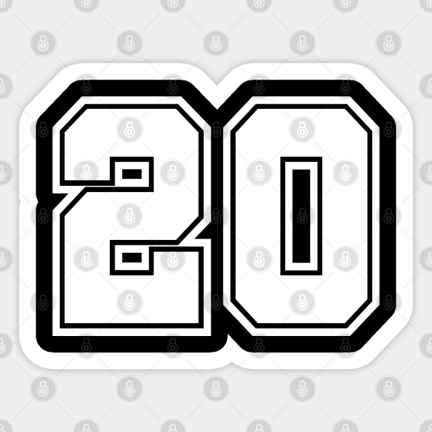 Number 20 - Number 20 - Sticker | TeePublic