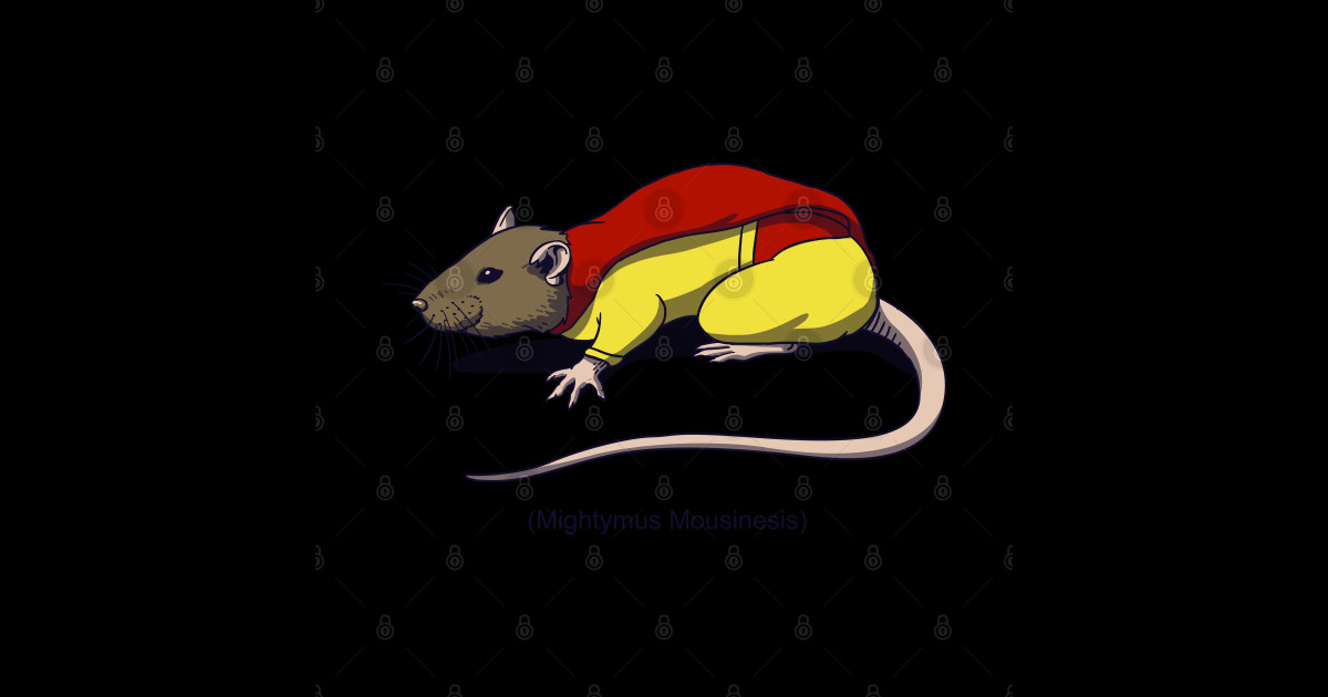 Mightymus Mousinesis - Mighty Mouse - Sticker | TeePublic