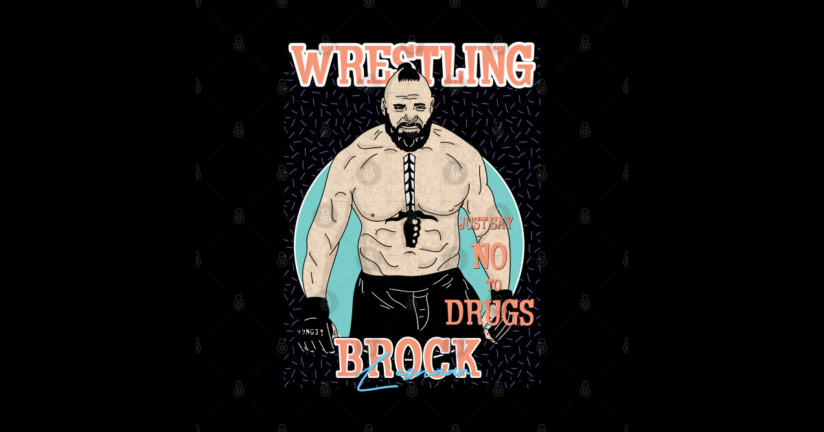 Artwork Brock Lesnar Aesthetic Wrestling - Brock Lesnar - Sticker ...