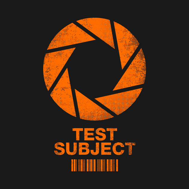 Aperture Science Test Subject -orange- Science - T-Shirt | TeePublic