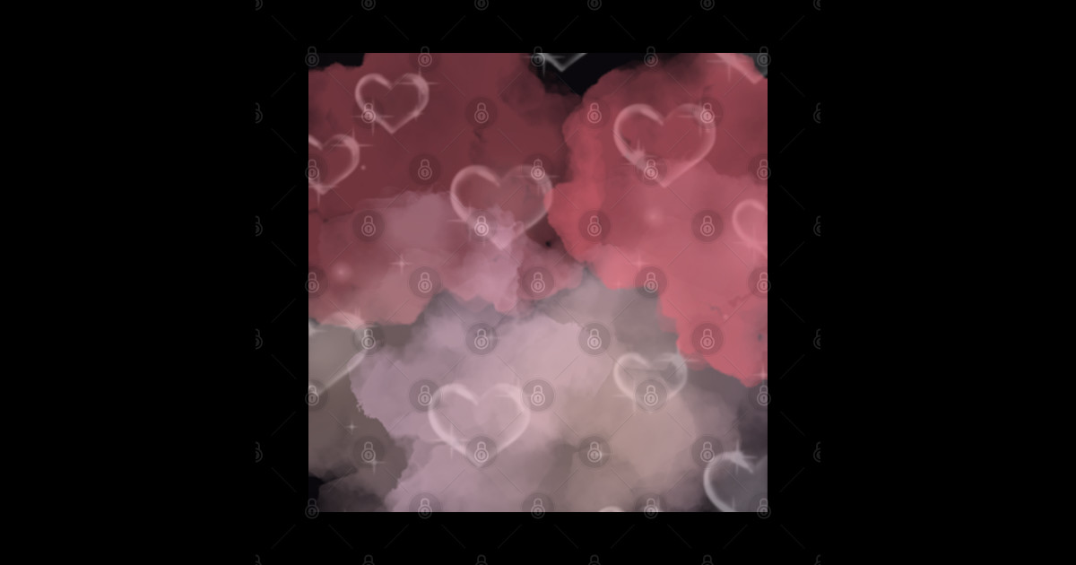 Black Pink Heart Wallpaper - Black Pink Design - Sticker | TeePublic