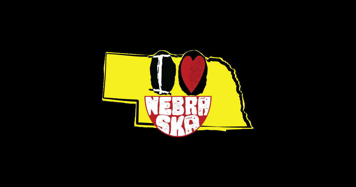 I Love Nebraska Smiling Happy Face - I Love Nebraska - Sticker | TeePublic