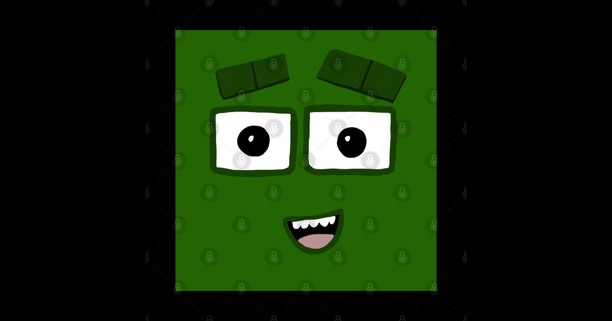 Number Block 4 Face Design - Number 4 - Sticker | TeePublic