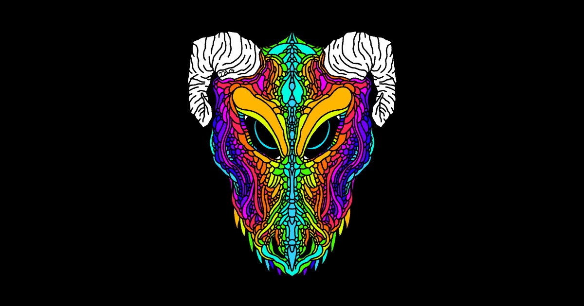 Rainbow Dragon Face - Gnarly - Posters and Art Prints | TeePublic