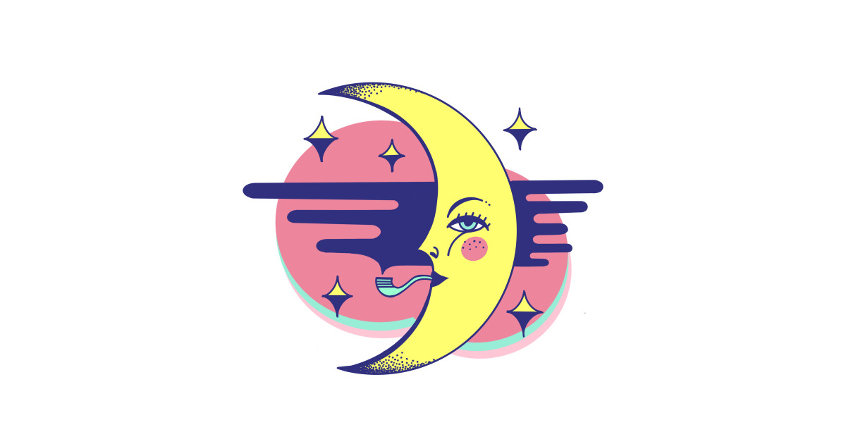 Smokey moon - Moon - T-Shirt | TeePublic