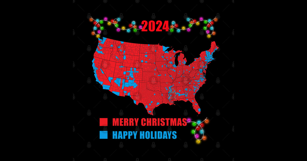2024 Electoral Map Merry Christmas Trump Landslide Holiday - Merry ...