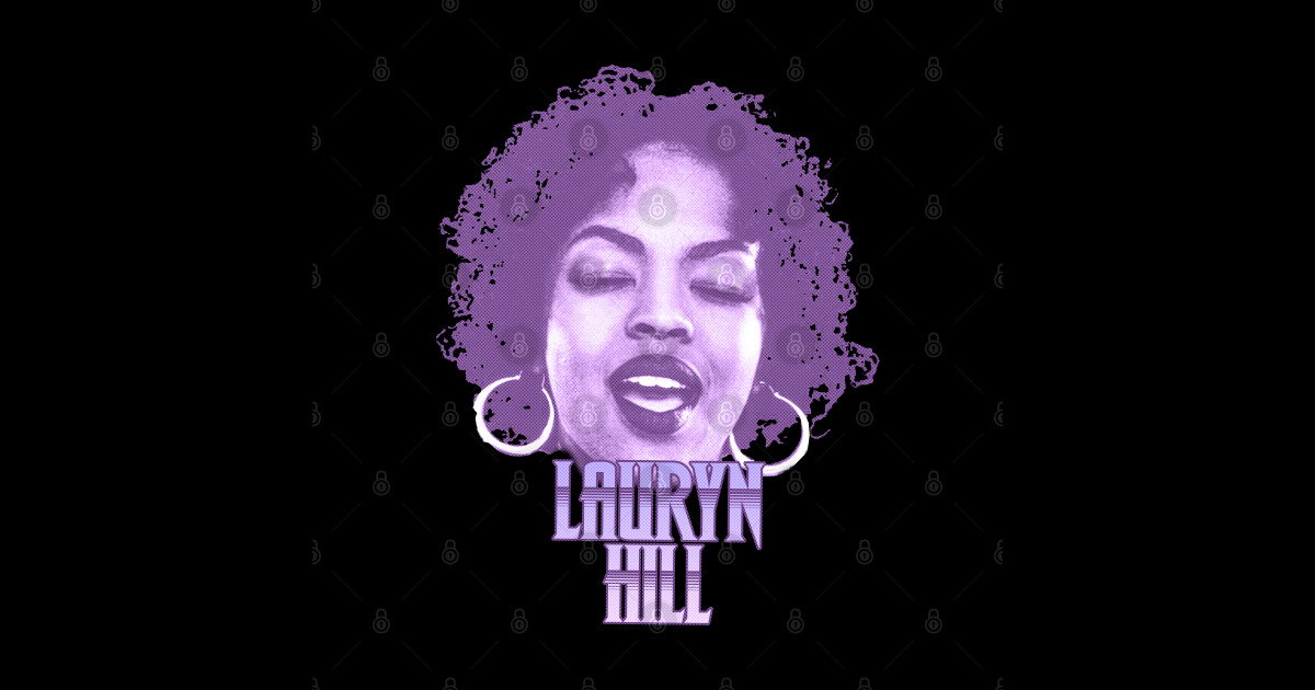 Retro Lauryn Hill Purple Halftone - Lauryn Hill - Sticker | TeePublic