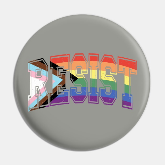 RESIST Pride Flag - Resist - Pin | TeePublic