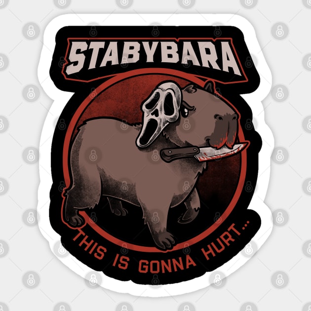 Slasher Capybara - Horror Movie Fun Pet - Capybara - Sticker | TeePublic