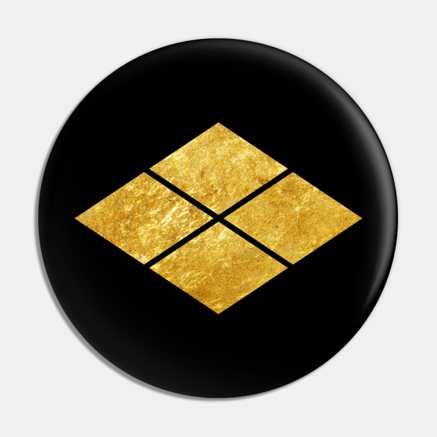 Takeda kamon Japanese samurai clan in faux gold - Takeda Mon - Pin ...