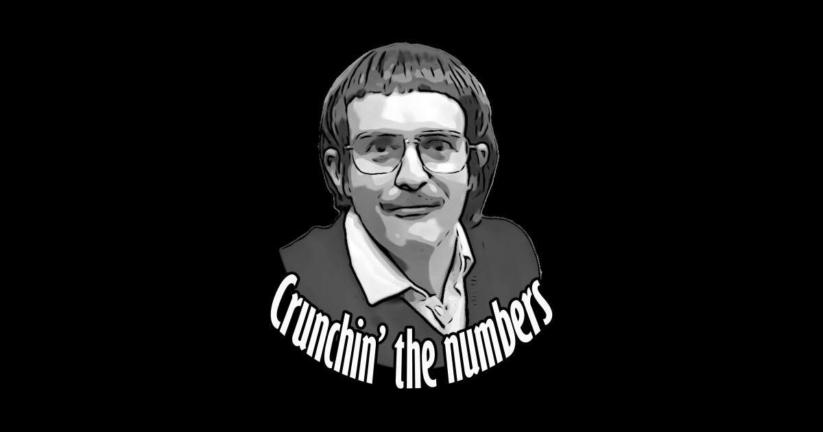 Crunchin' the Numbers - Chit Crunching Numbers - Sticker | TeePublic