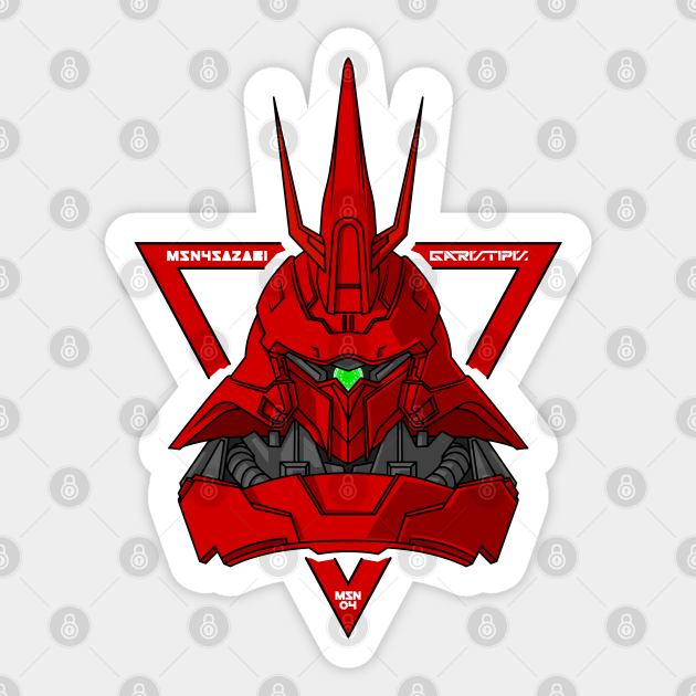 Sazabi Gundam - Nu Gundam - Sticker | TeePublic