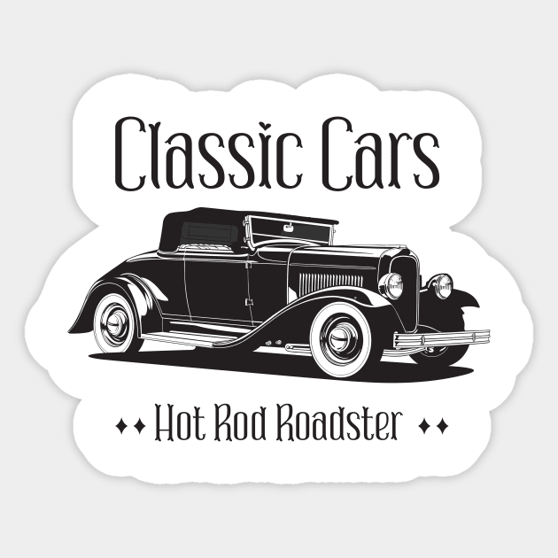 Hot Rod Roadster - Hot Rod - Sticker | TeePublic
