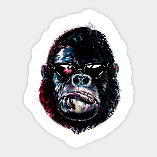 Cool ape artwork - Cool Ape - Sticker | TeePublic