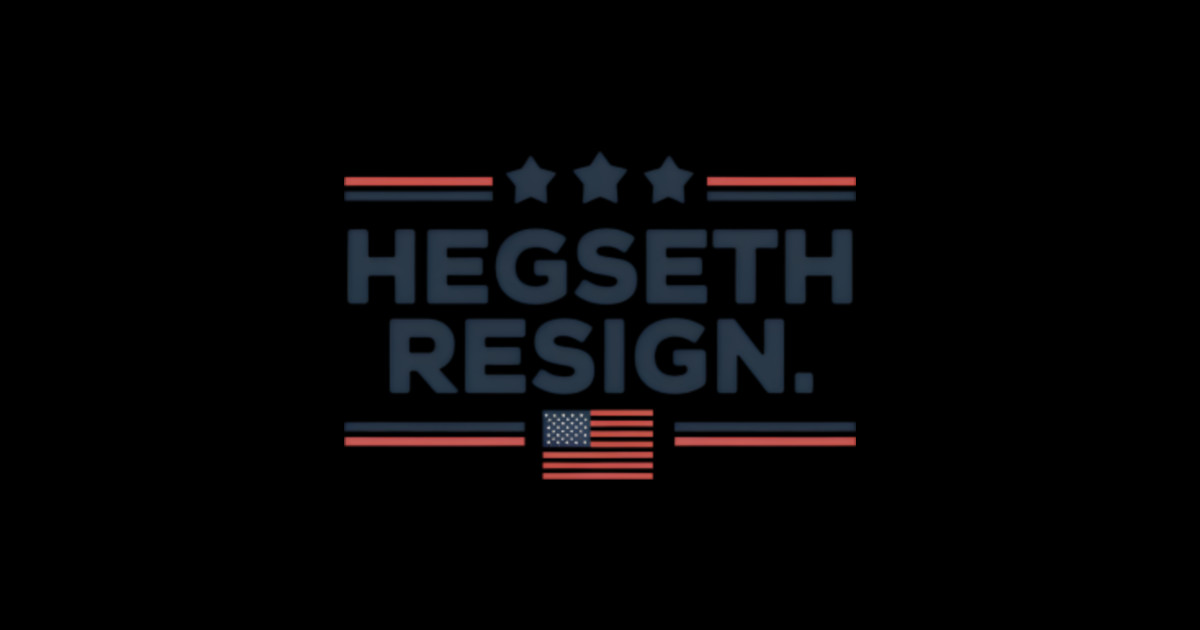Hegseth Resign US Flag - America - Sticker | TeePublic
