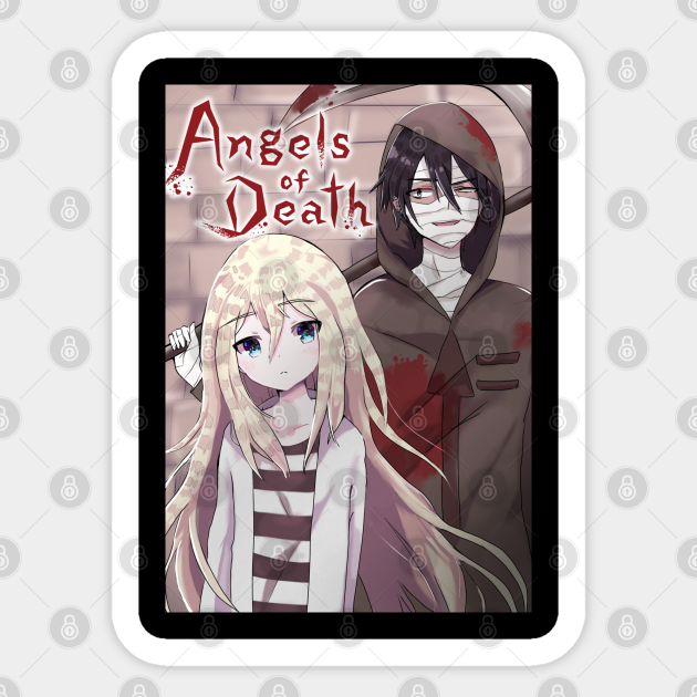 AOD: Zack, Rachel art by Kibo-Kibo - Angels Of Death - Sticker | TeePublic