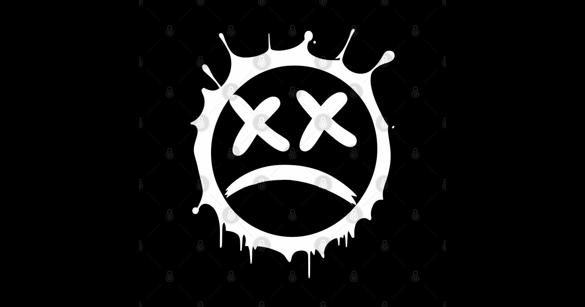Graffiti sad emoticon | sprayed smiley emoji V3 White - Graffiti Style ...