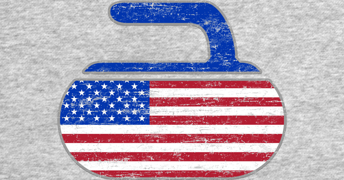 American Flag Curling USA Stars and Stripes Curling Stone - Curling ...