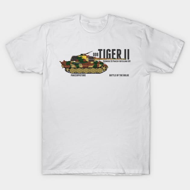 Tiger II 008 Battle of the Bulge - Panzer - T-Shirt | TeePublic