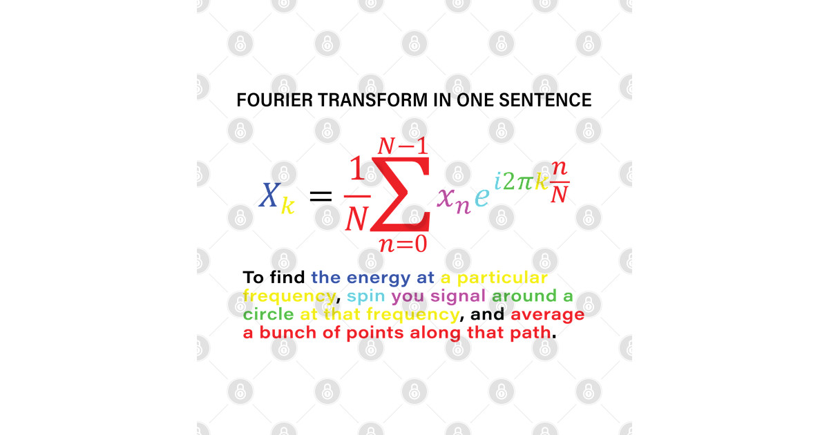 Fourier Transform Formula - Fourier - T-Shirt | TeePublic