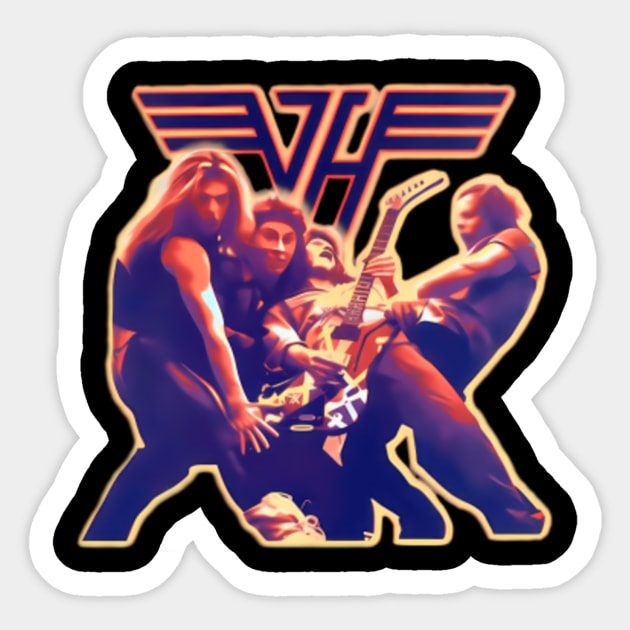 V For Van H For Halen #717 - Van Halen Band - Sticker | TeePublic