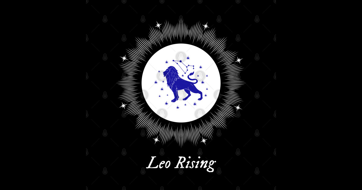 Leo Rising Astrology Chart Zodiac Sign Ascendant - Leo Zodiac - Sticker ...