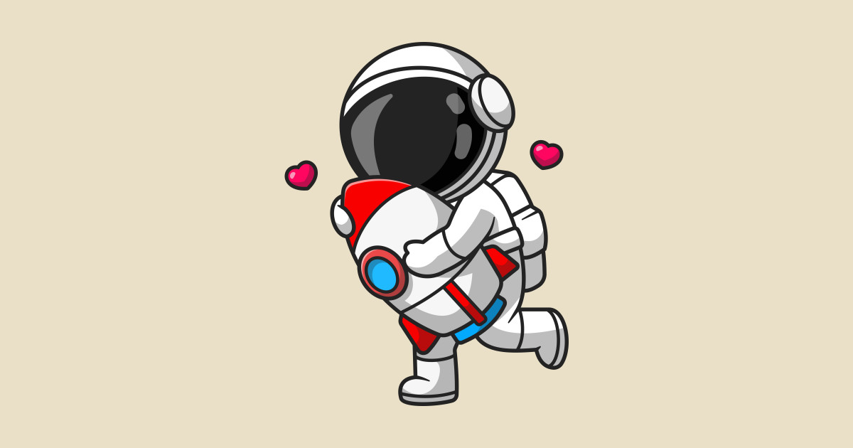 Cute Astronaut Hug Rocket Cartoon - Cute Astronaut Hug Rocket Cartoon ...