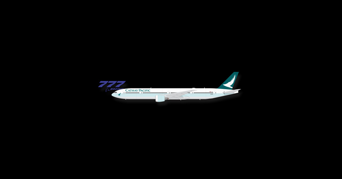Cathay Airlines Boeing 777 - Cathay Pacific Airways - Sticker | TeePublic