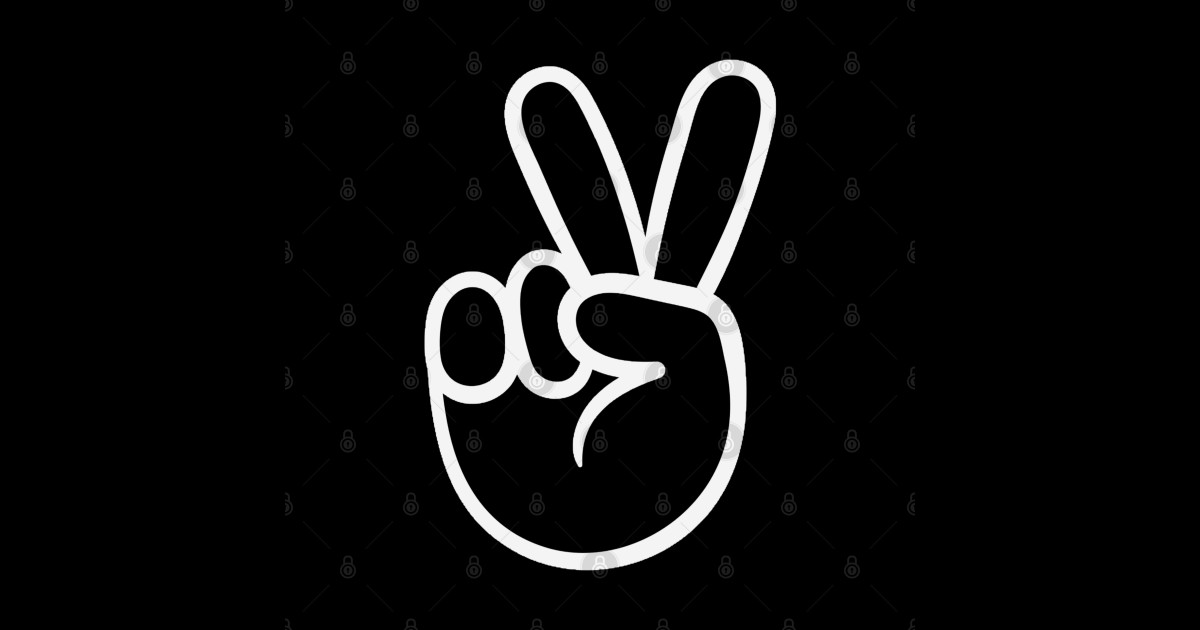 Peace Hand Signal - Peace Hand Sign - Sticker | TeePublic