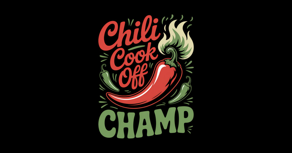 Chili Cook Off Champ Funny Foodie Food Competition Champion - Chili ...
