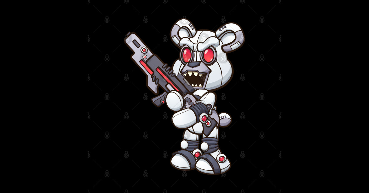 Robot Teddy Bear - Teddy Bear - Sticker | TeePublic