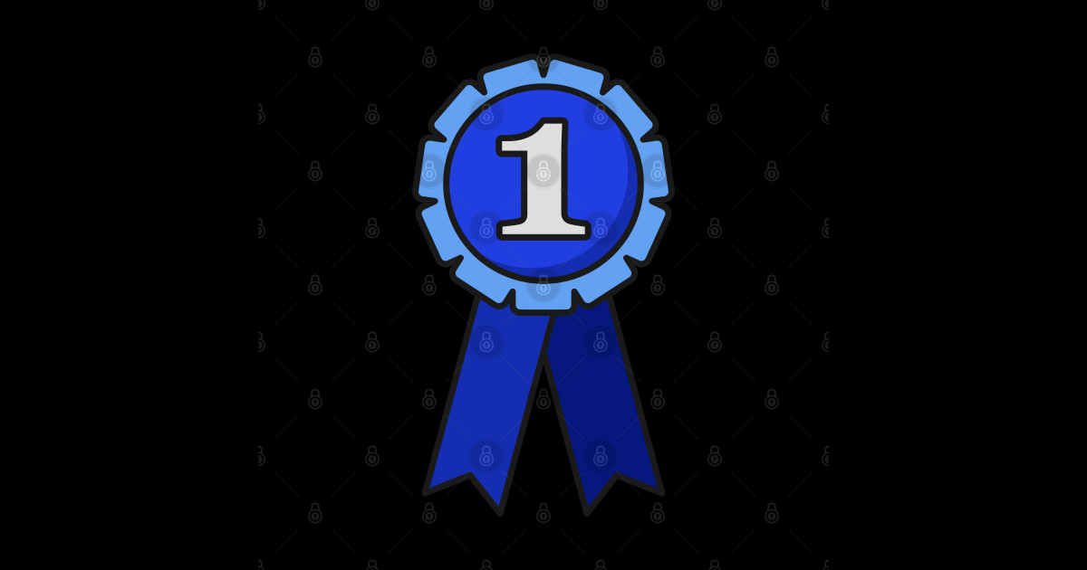 First Prize Ribbon Icon - First Place - Sticker | TeePublic