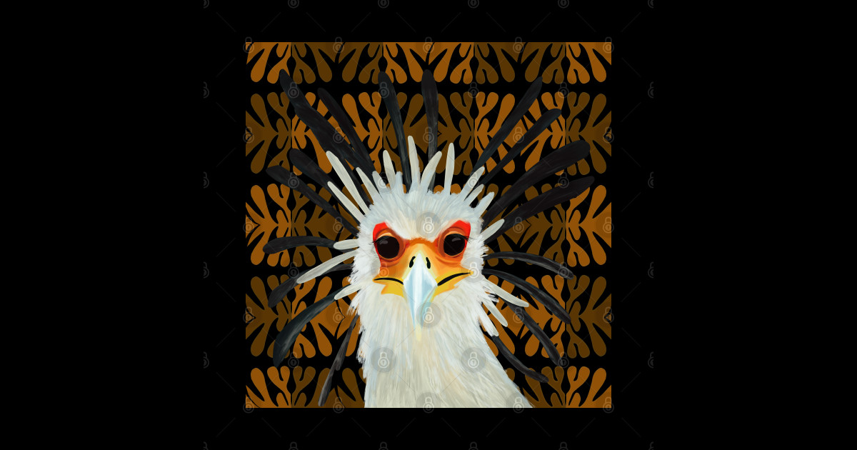 Secretary bird - Bird Lover - Sticker | TeePublic