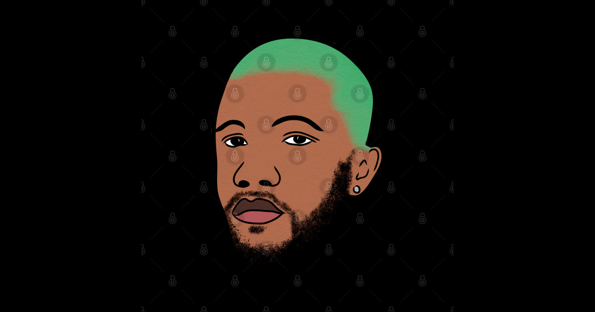 Frank Ocean Head Green Hair - Frank Ocean - Magnet | TeePublic