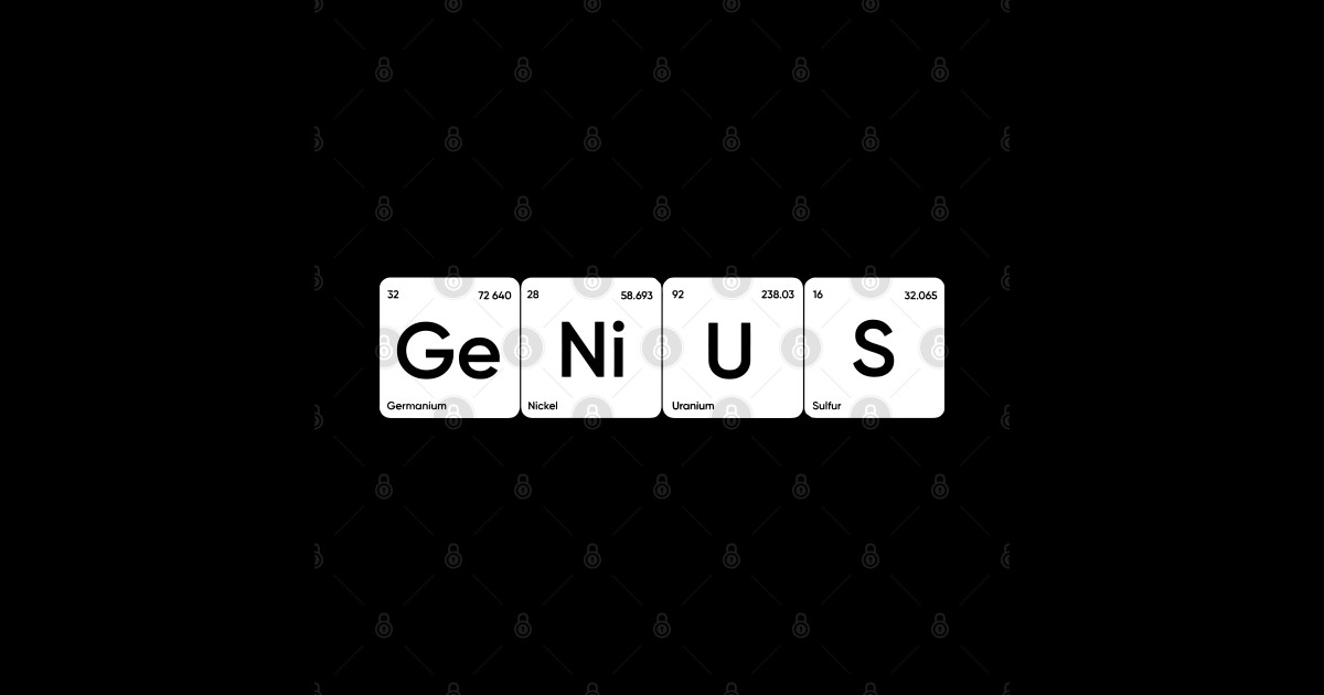 Genius Periodic Table of elements - Genius - Posters and Art Prints ...