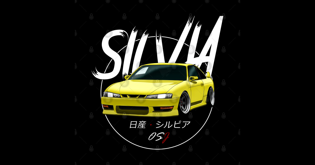 JDM Silvia S14 Yellow Black Sun Edition - Nissan Silvia - Sticker ...