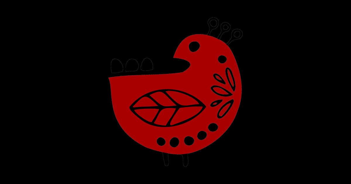 red bird - Birds Illustration - Sticker | TeePublic