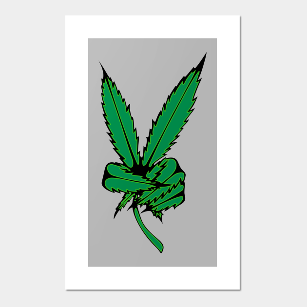 Weed Peace Sign - Weed Peace Sign - Posters and Art Prints | TeePublic