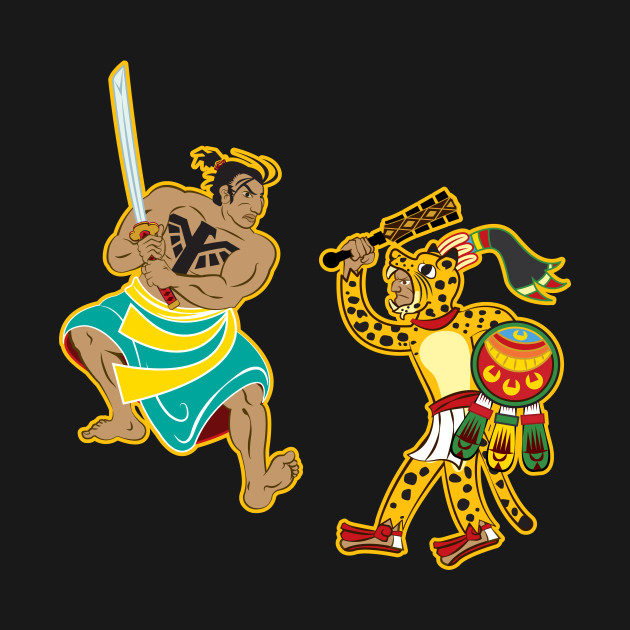 Aztec Samurai vs Jaguar Warrior - Aztec Samurai - Kids Hoodie | TeePublic