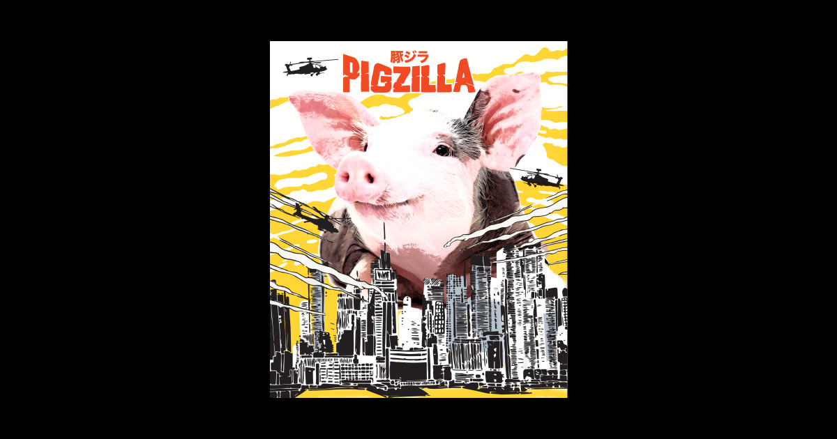 Pigzilla Funny Pigs Farm Poultry Farmer Gifts - Pig Lover Gifts ...