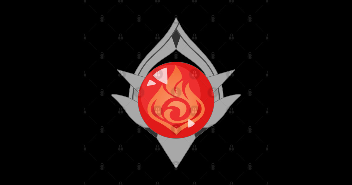 Genshin Impact Snezhnaya Vision - Pyro - Genshin - Sticker | TeePublic