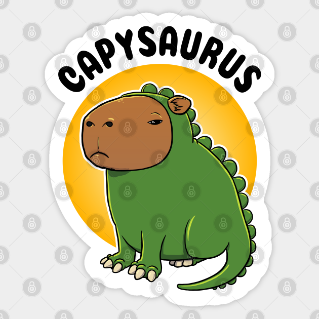 Capysaurus Capybara Dinosaur - Capybara - Sticker | TeePublic