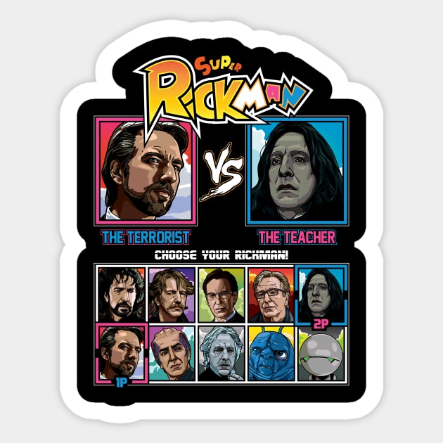 Alan Rickman Fighter - Alan Rickman - Sticker | TeePublic