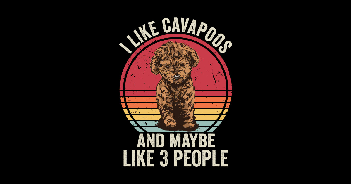I Like Cavapoos And Maybe 3 People Funny - Cavapoo - Sticker | TeePublic