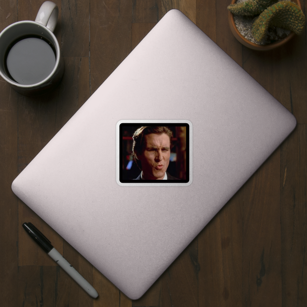 Patrick Bateman sigma Face - Patrick Bateman - Sticker | TeePublic