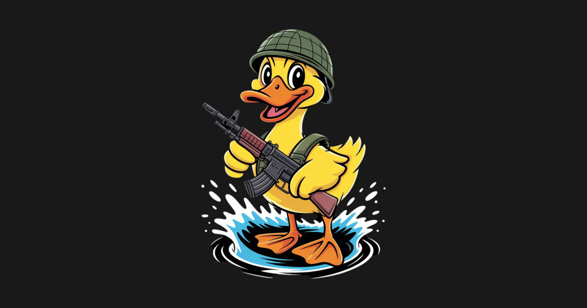 Funny Duck Tactical Rubber Duck Military Yellow Duck - Yellow Duck - T ...