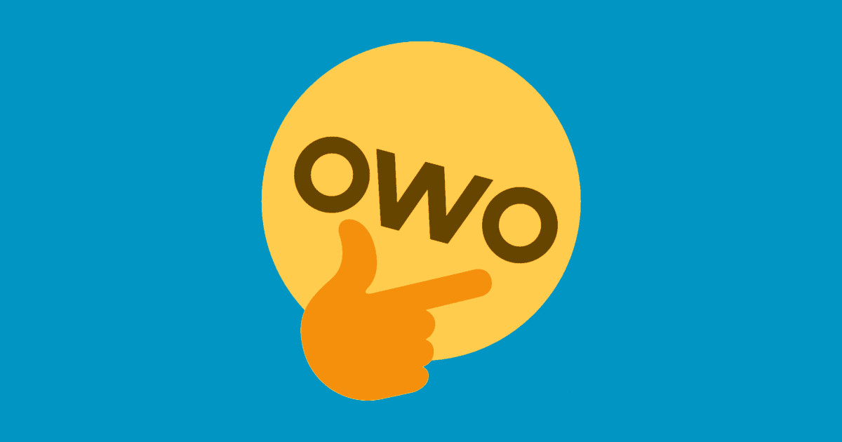 OwO thonk emoji - Emoji - Sticker | TeePublic
