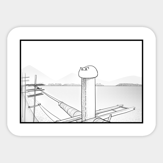 Nice view - Cat - Sticker | TeePublic