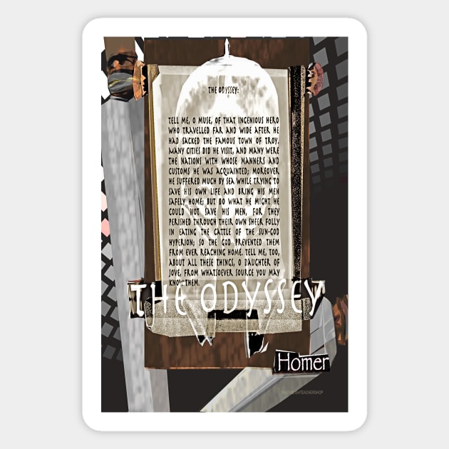 The Odyssey Text/image - Homer - Sticker | TeePublic