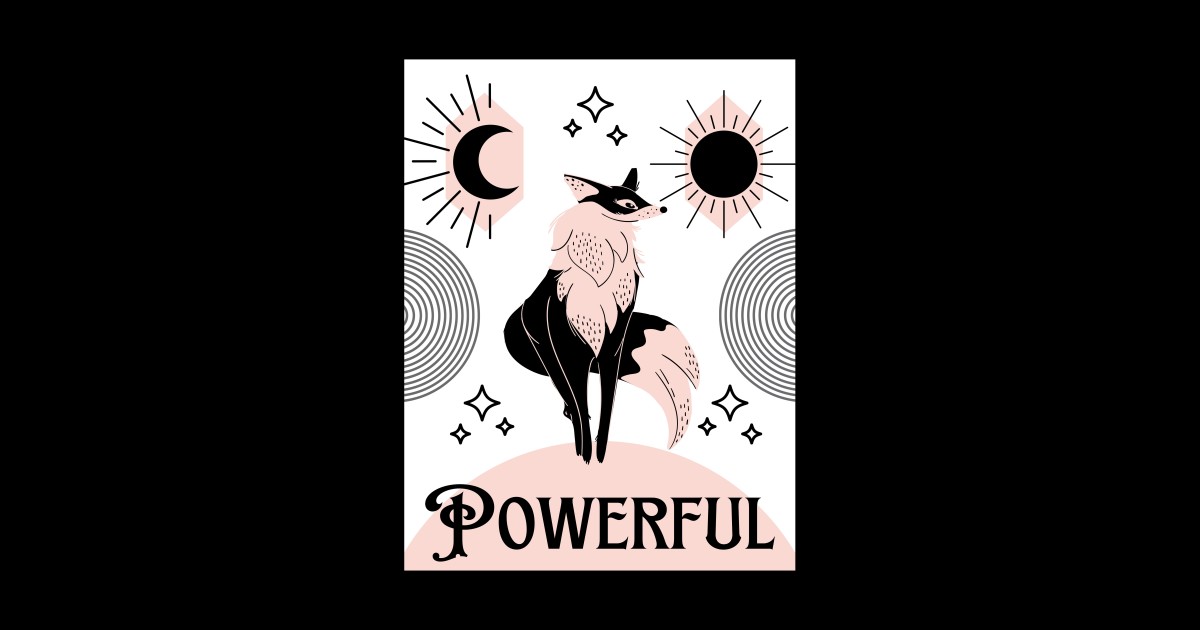 Powerful Fox - Empowering - Sticker | TeePublic